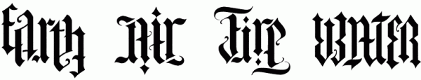 Public Image DesignEarth Air Fire Water Ambigrams - Public Image Design ...